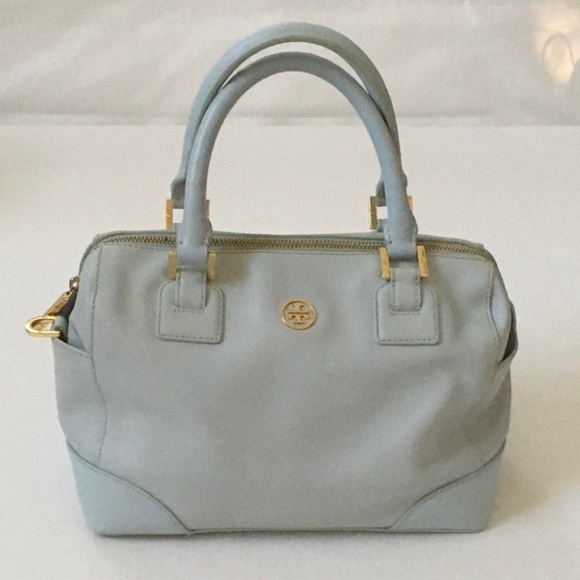 Tory Burch | Bags | Tory Burch Small Satchel Boston Bag Blue | Poshmark